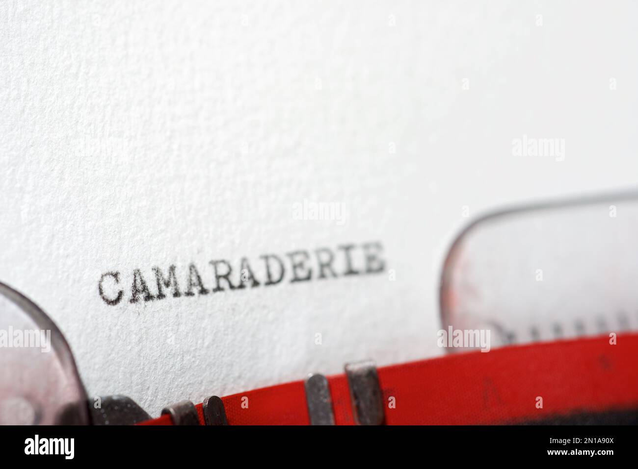 Camaraderie word written with a typewriter Stock Photo - Alamy
