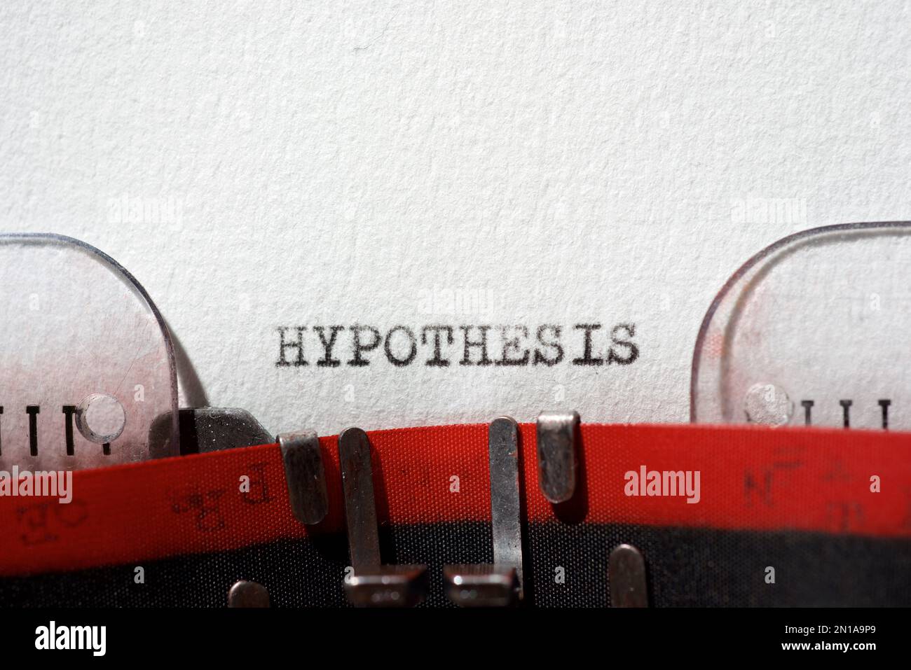 Hypothesis word written with a typewriter Stock Photo - Alamy