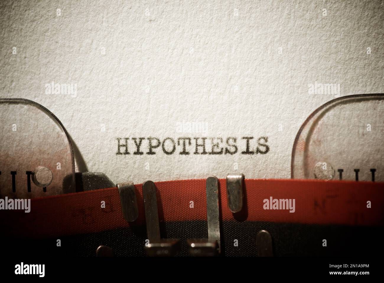 Hypothesis word written with a typewriter Stock Photo - Alamy