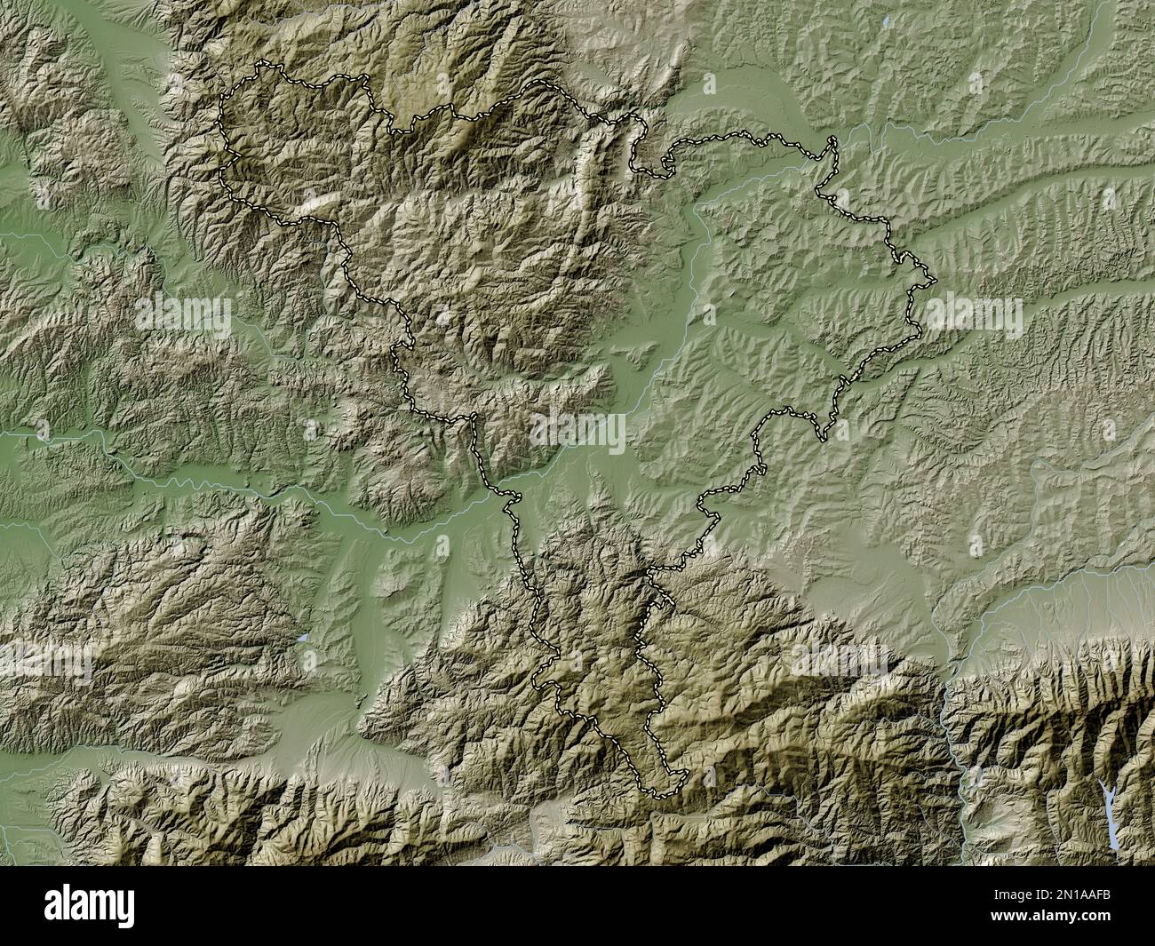 Alba, county of Romania. Elevation map colored in wiki style with lakes ...