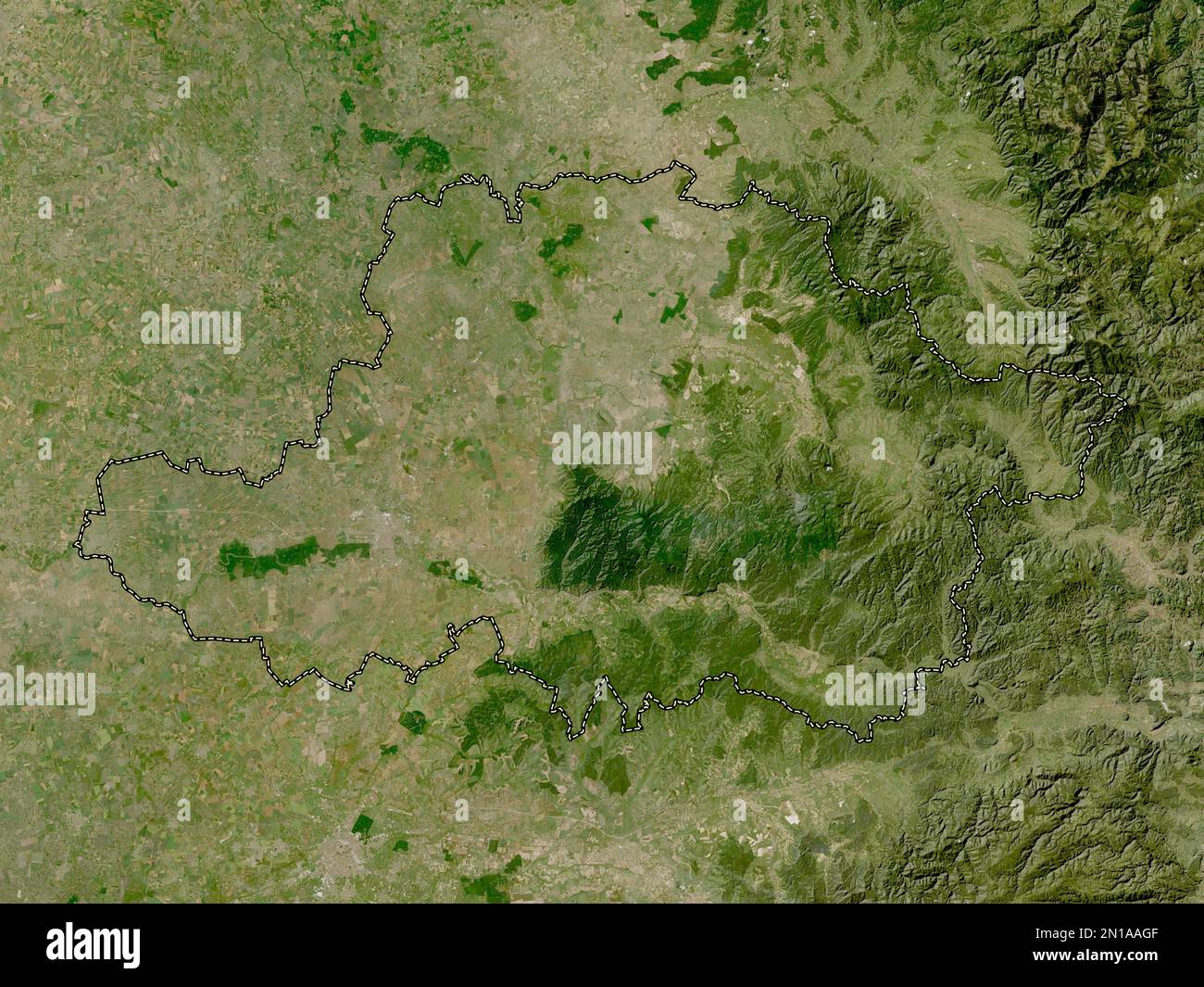 Arad, county of Romania. Low resolution satellite map Stock Photo - Alamy