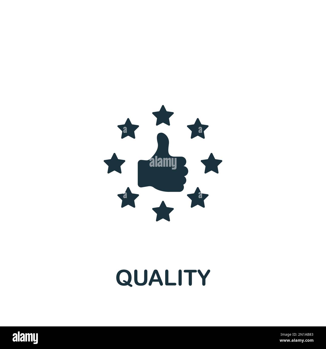 Quality icon. Monochrome simple sign from core values collection ...