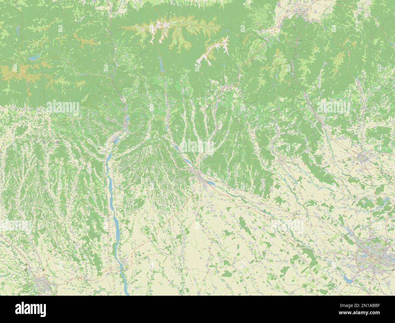 Arges, county of Romania. Open Street Map Stock Photo - Alamy