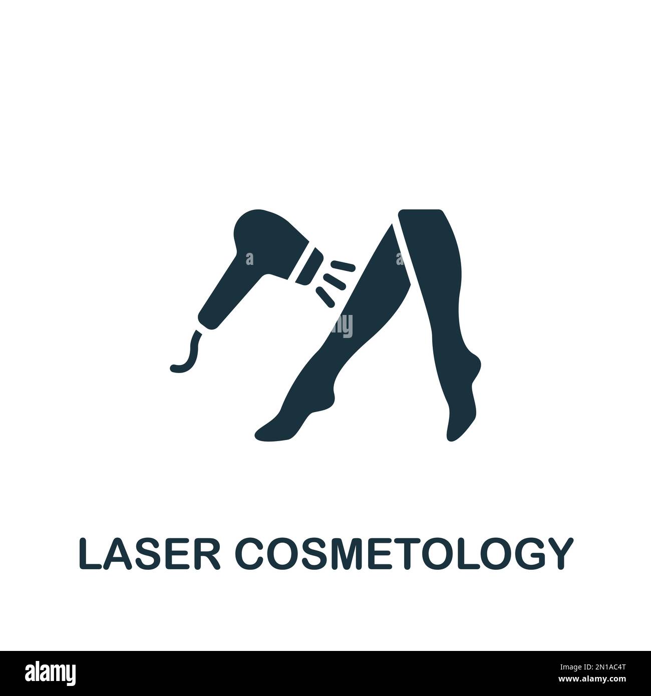 Laser cosmetology icon. Monochrome simple sign from cosmetology ...