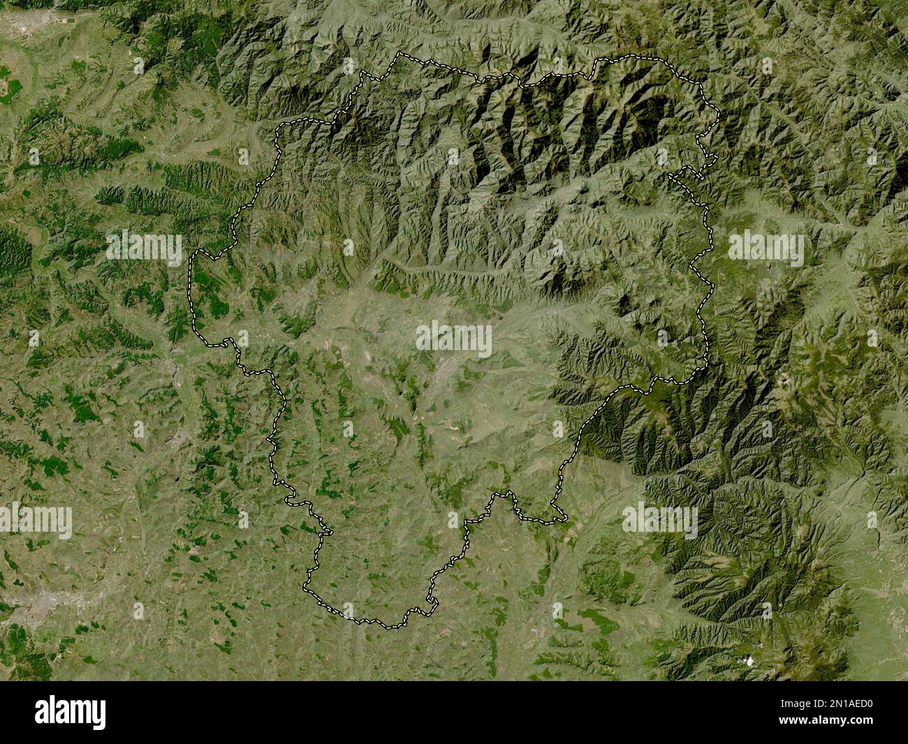 Bistrita-Nasaud, county of Romania. Low resolution satellite map Stock Photo - Alamy