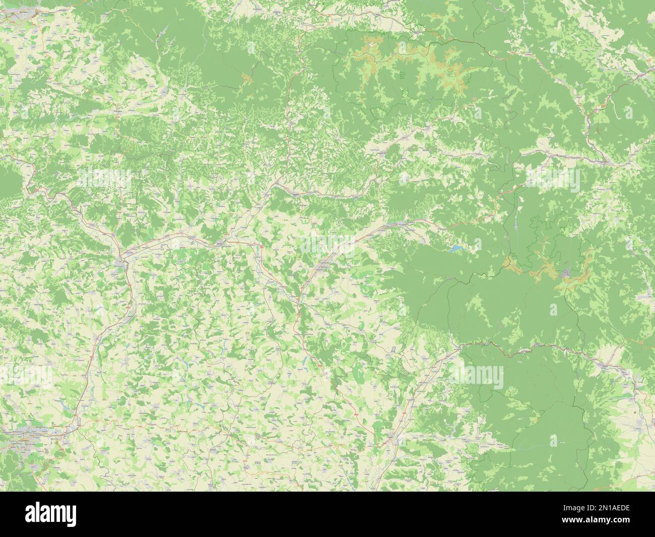 Bistrita-Nasaud, county of Romania. Open Street Map Stock Photo - Alamy