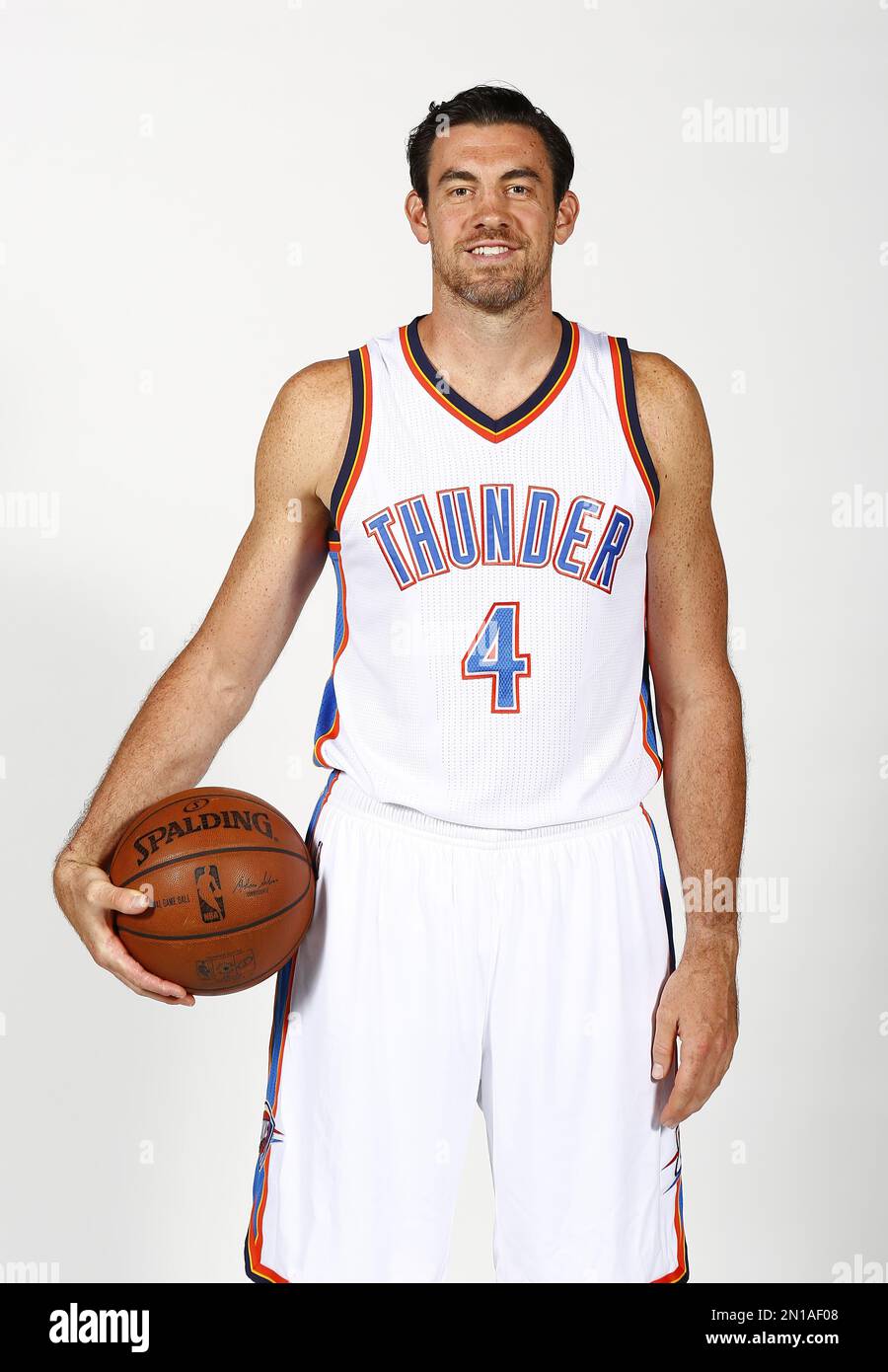 Oklahoma City Thunder forward Nick Collison poses for a photo during ...