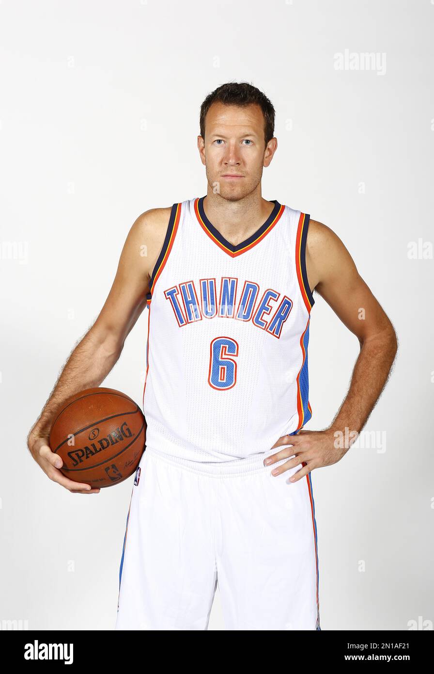 Oklahoma City Thunder forward Steve Novak poses for a photo during ...