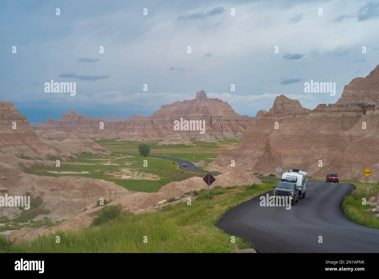 Interior, SD, Jun 21, 2022: The Badlands Loop Road, SD 240, is a ...