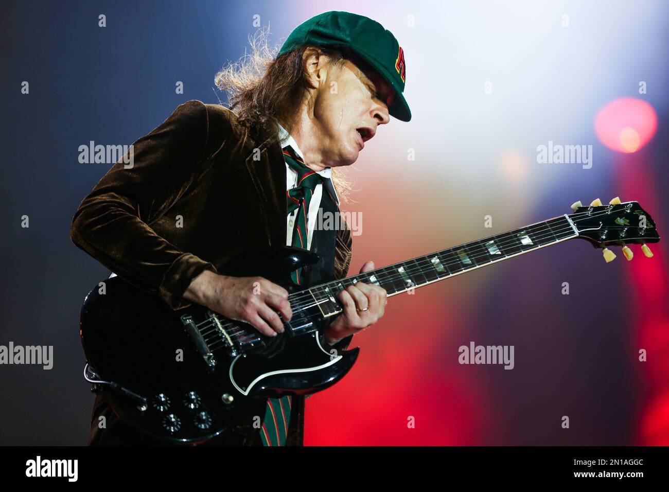 Angus Young of AC/DC performs during the final U.S. stop of their Rock ...