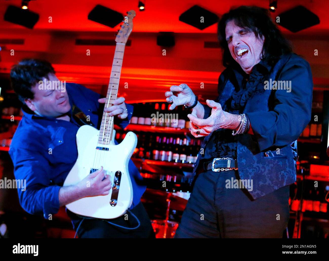 Singer Alice Cooper performs with Phoenix-based band the Saucy Jacks ...