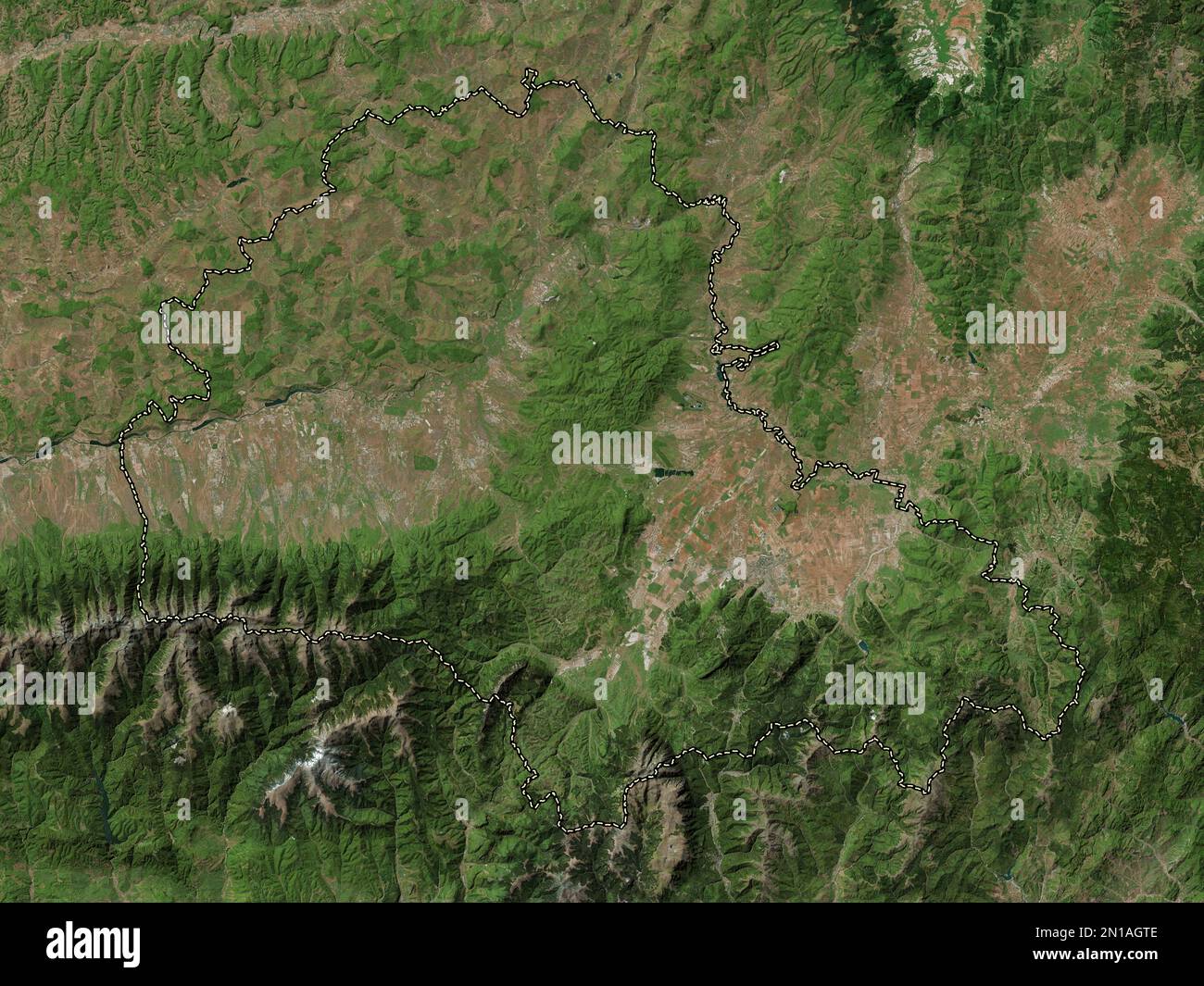 Brasov, county of Romania. High resolution satellite map Stock Photo ...