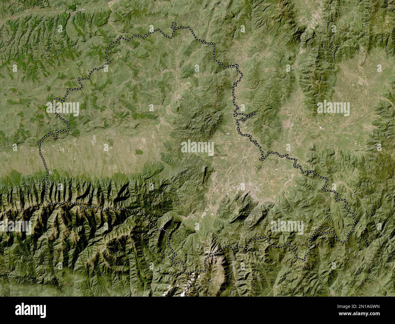 Brasov, county of Romania. Low resolution satellite map Stock Photo - Alamy