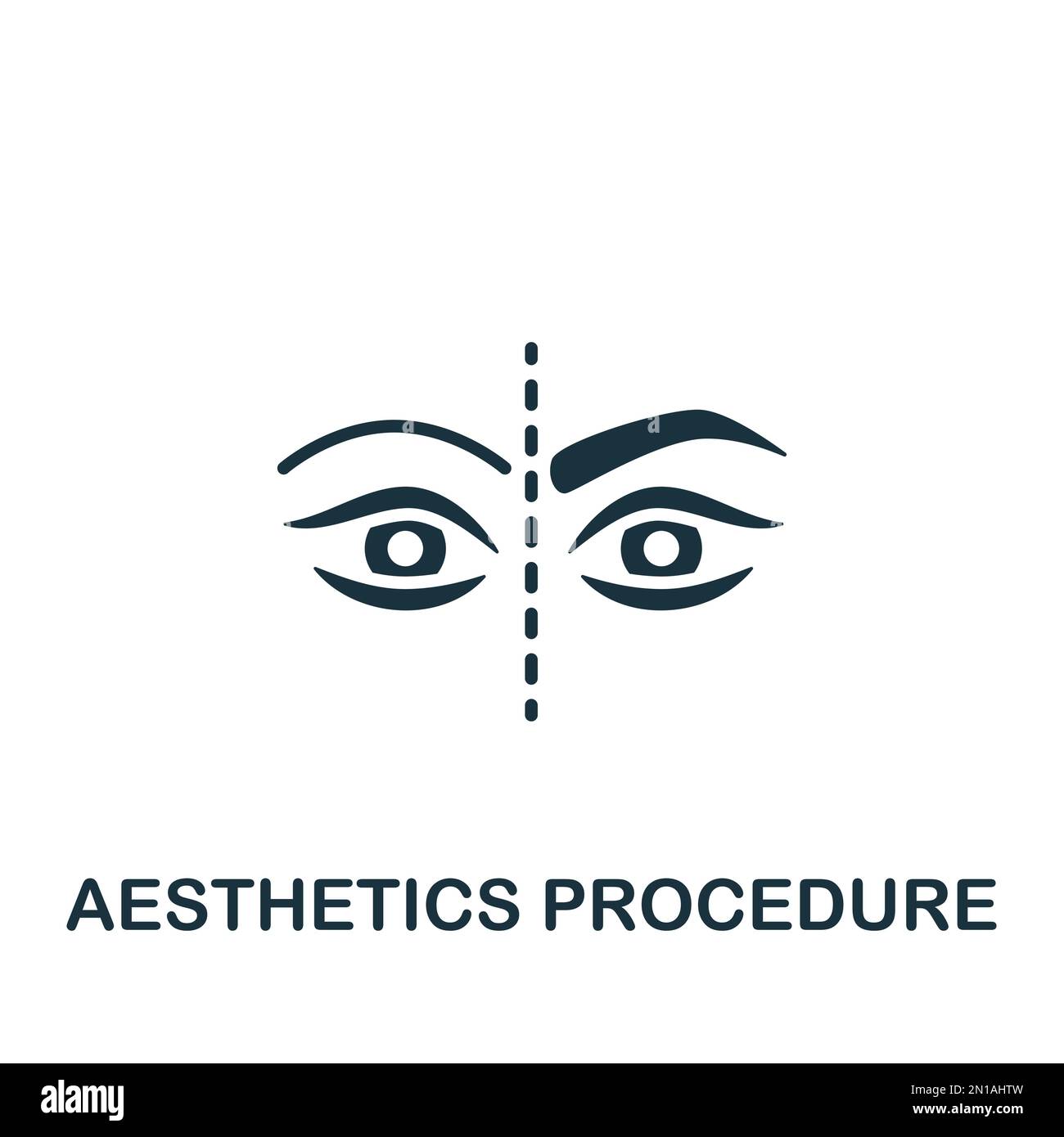 Aesthetics procedure icon. Monochrome simple sign from cosmetology ...