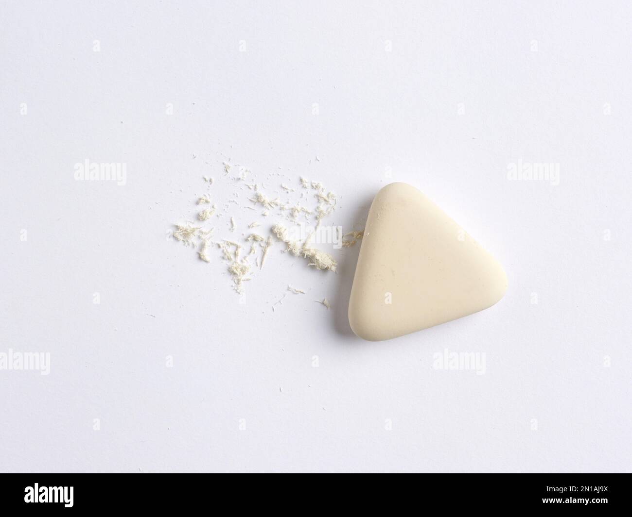 To Erase Correct Or Fix A Mistake Or Error Concept White Eraser In Triangle Shape With Scraps