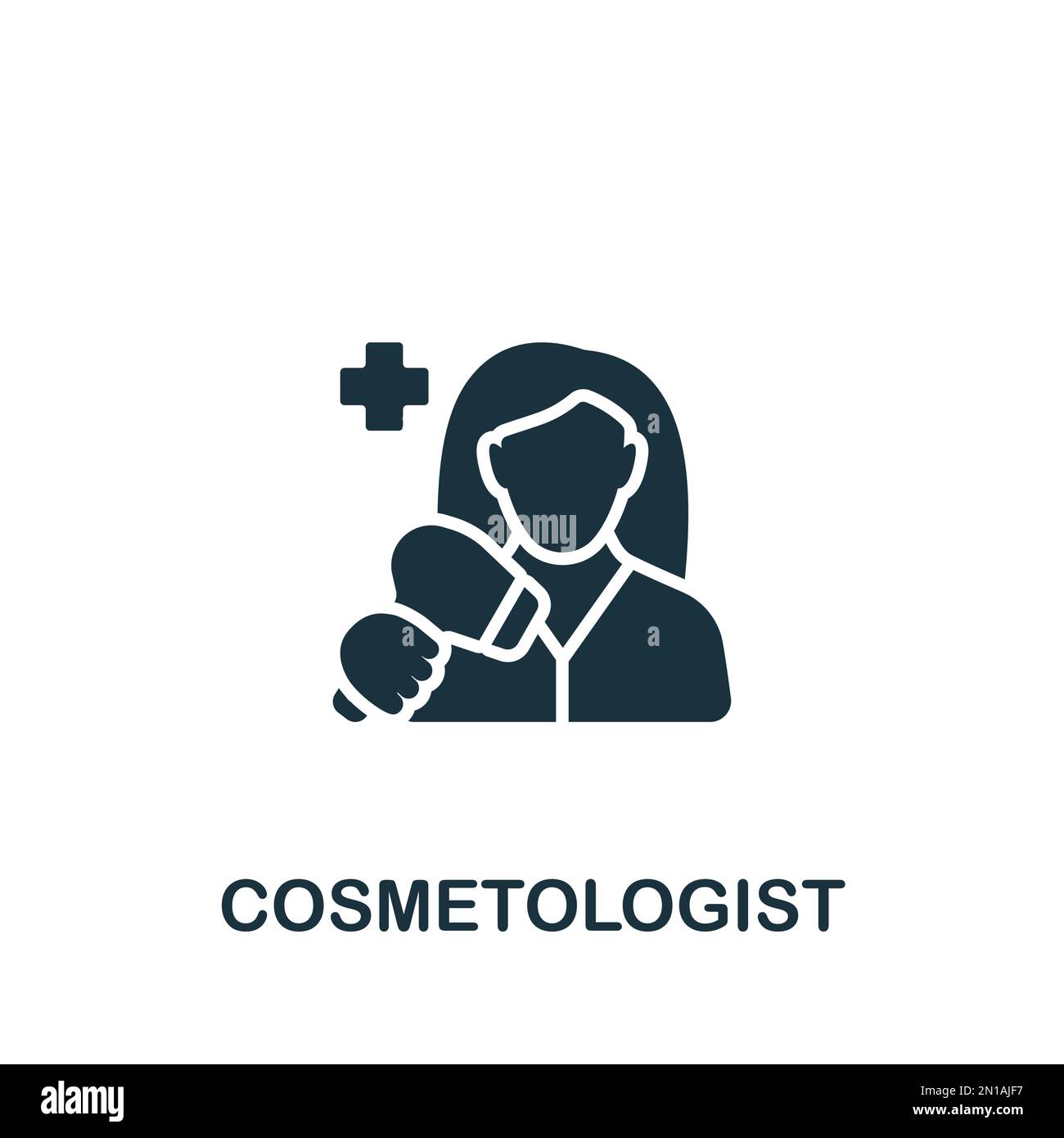 Cosmetologist icon. Monochrome simple sign from cosmetology collection ...