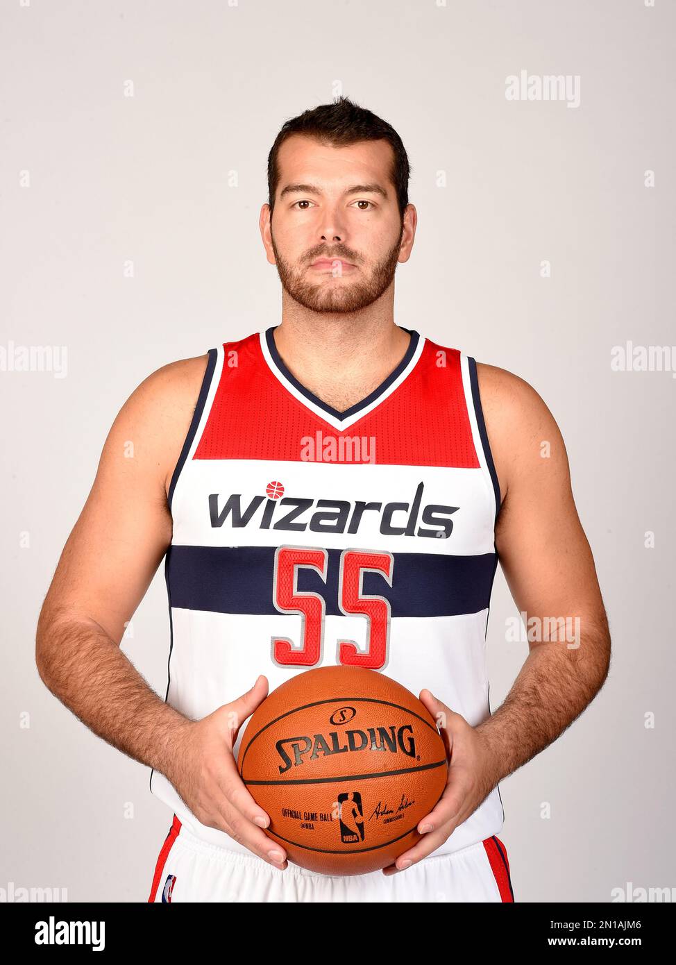 Washington Wizards' Josh Harrellson poses for a photo during NBA ...