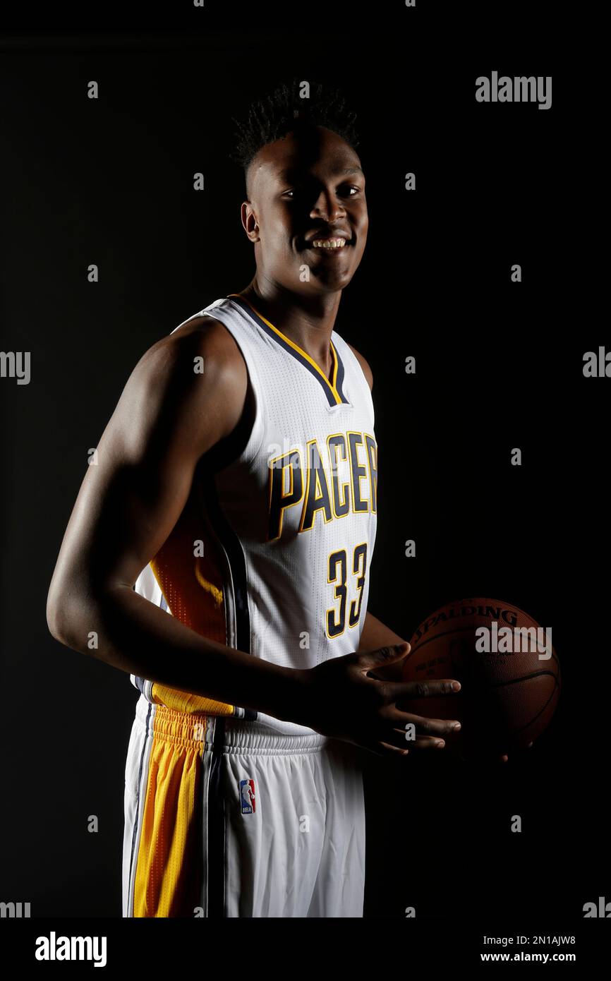 Indiana Pacers forward Myles Turner (33) poses for a portrait during ...