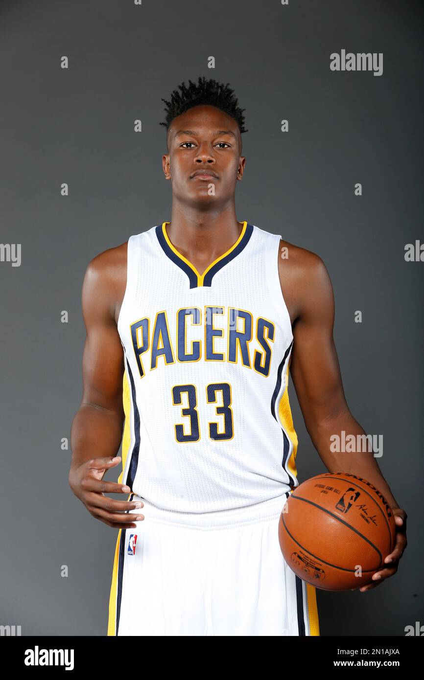 Indiana Pacers forward Myles Turner (33) poses for a portrait during ...