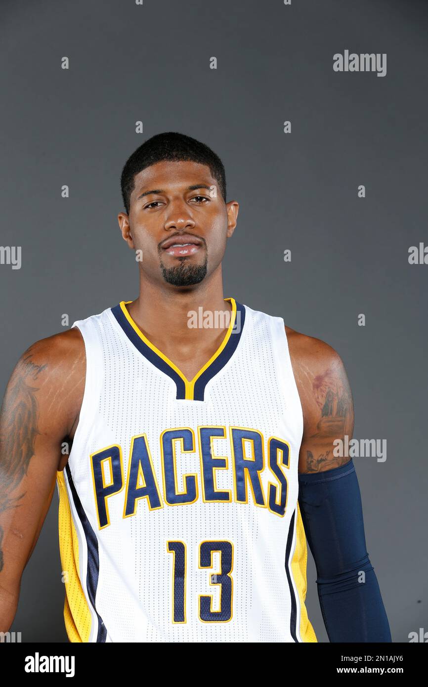 Indiana Pacers forward Paul George (13) poses for a portrait during the ...