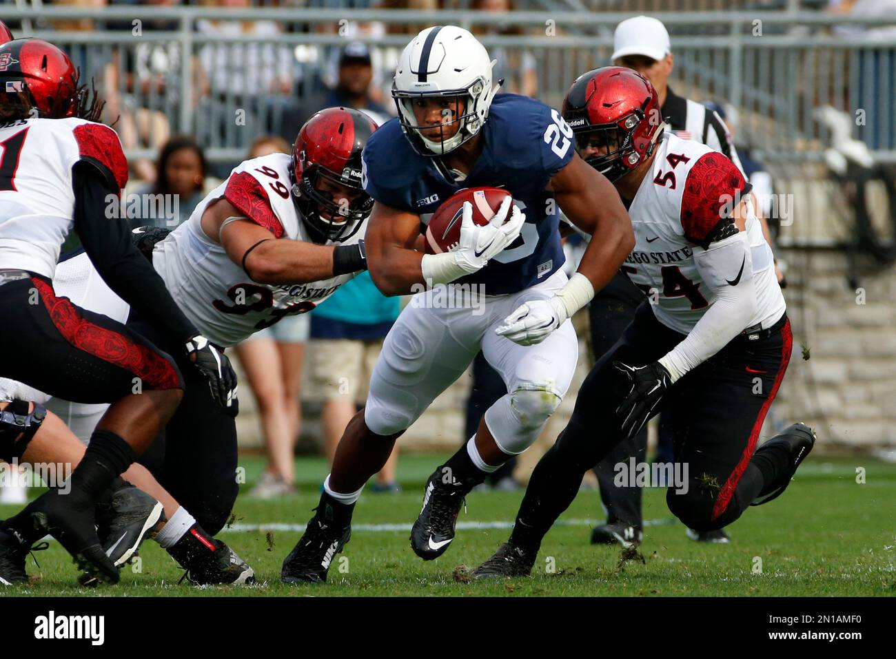 Penn State running back Saquon Barkley (26) carries the ball during the ...