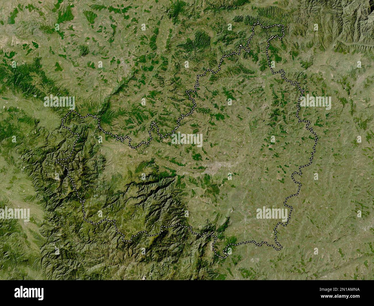 Cluj, county of Romania. Low resolution satellite map Stock Photo - Alamy