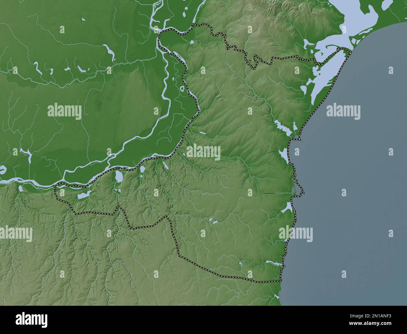 Constanta, county of Romania. Elevation map colored in wiki style with ...