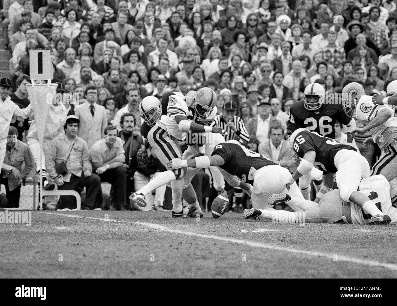 Arizona State's Chris DeFrance fumbles on his won 26-yard line after ...