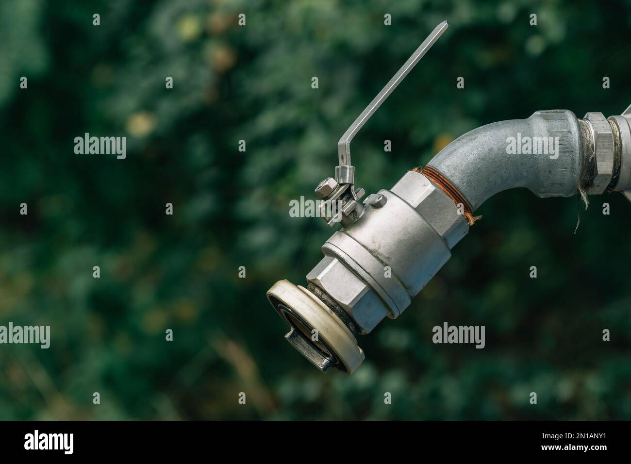 Water hydrant outlet outdoor in Halmstad, Sweden. Selective focus Stock ...