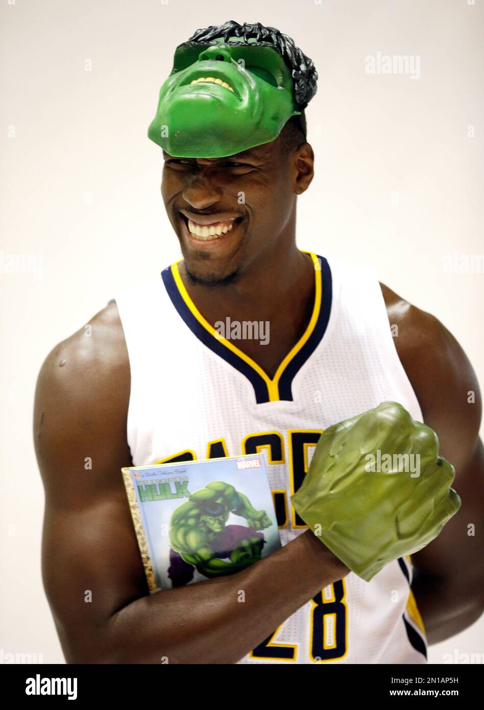 Indiana Pacers center Ian Mahinmi poses during the team's NBA ...
