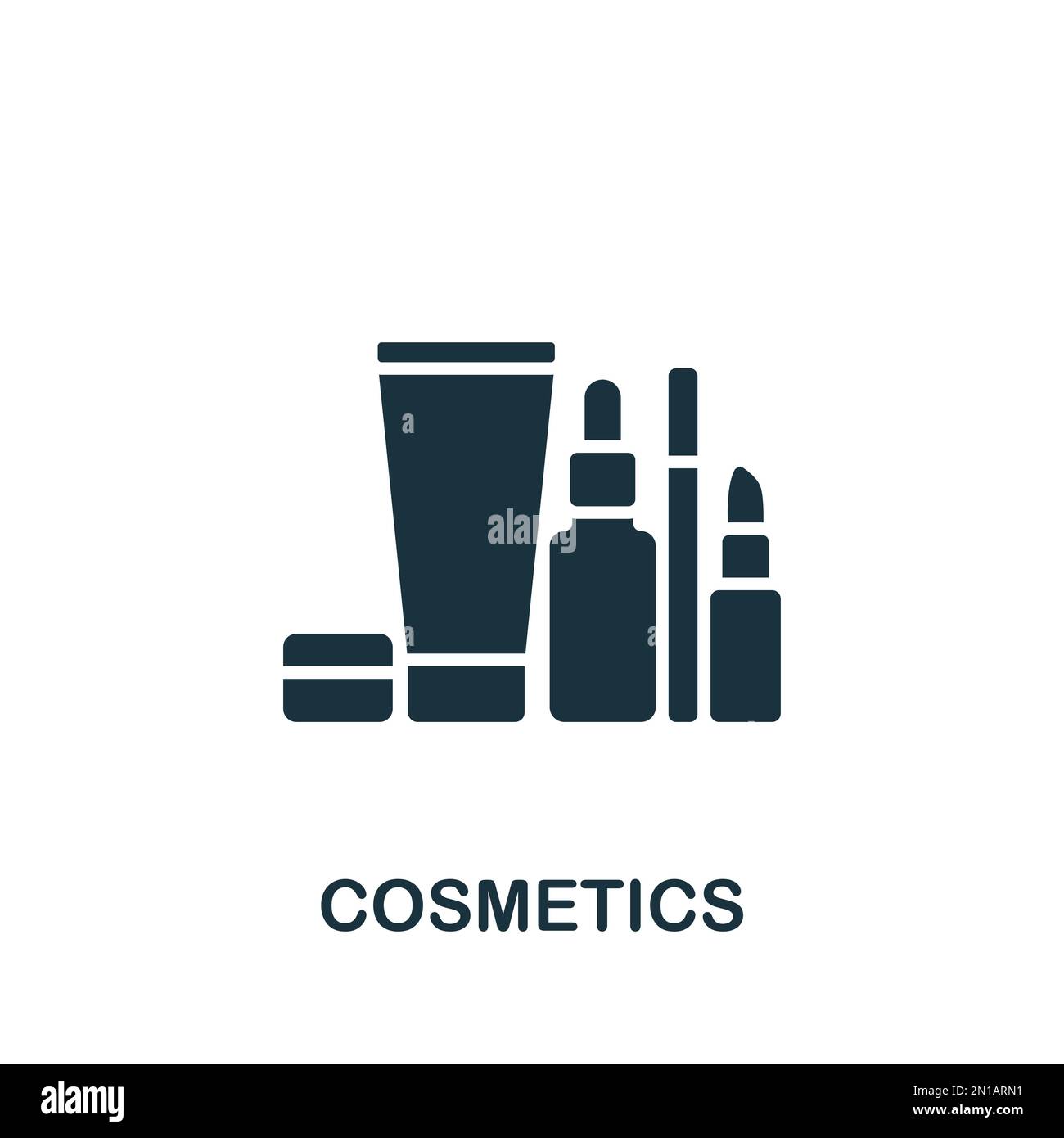 Cosmetics icon. Monochrome simple sign from cosmetology collection ...