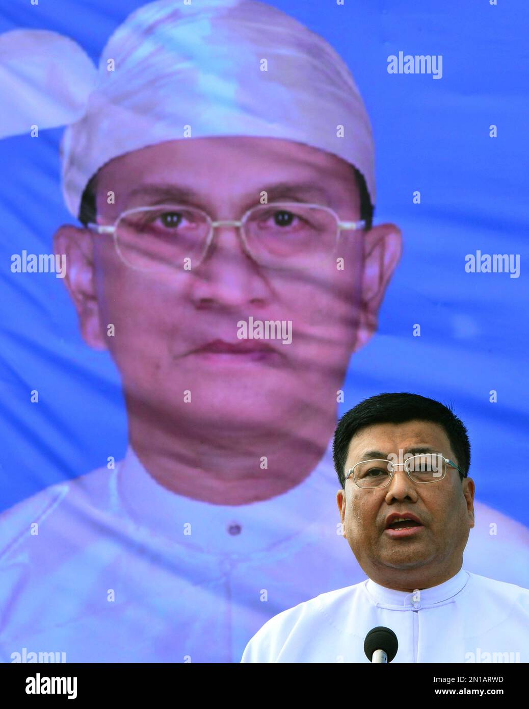 Retired Chief of the General Staff Gen. Hla Htay Win, a candidate of ...