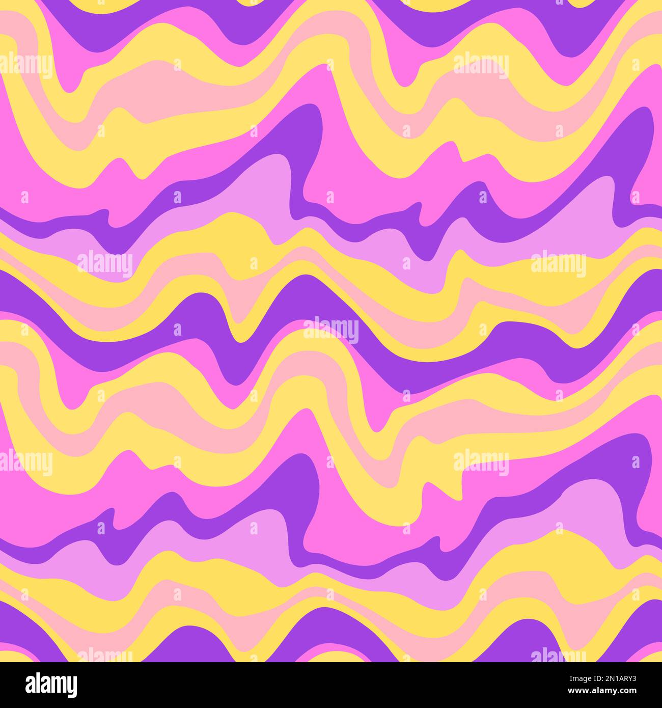 Seamless pattern with stripes. Wavy psychedelic lines. Vector ...