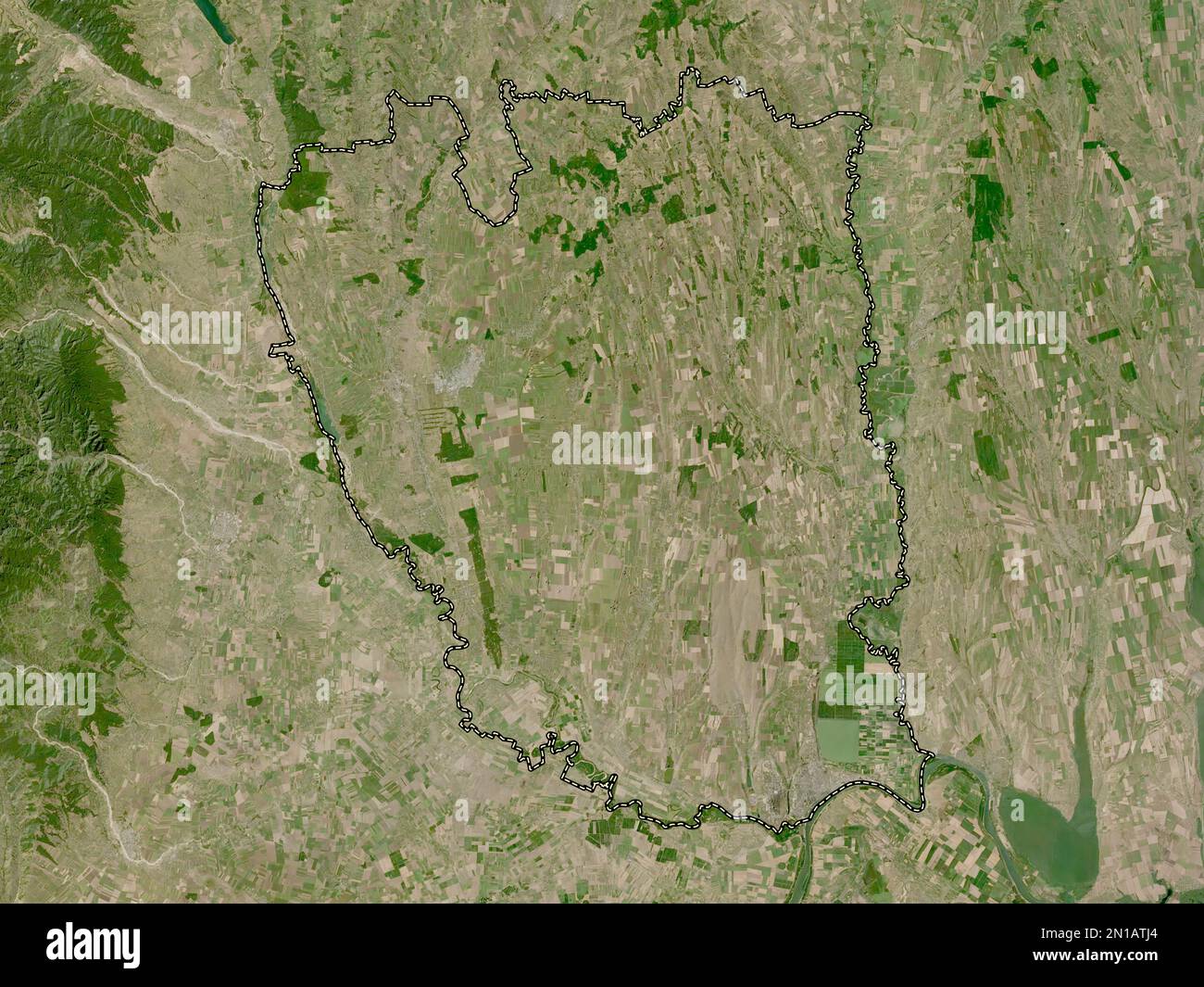 Galati, county of Romania. Low resolution satellite map Stock Photo - Alamy