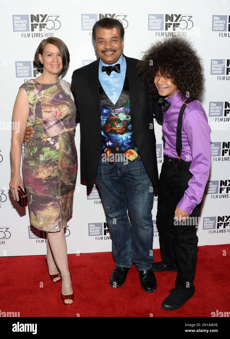 Astrophysicist Neil deGrasse Tyson with his wife Alice Young and son ...