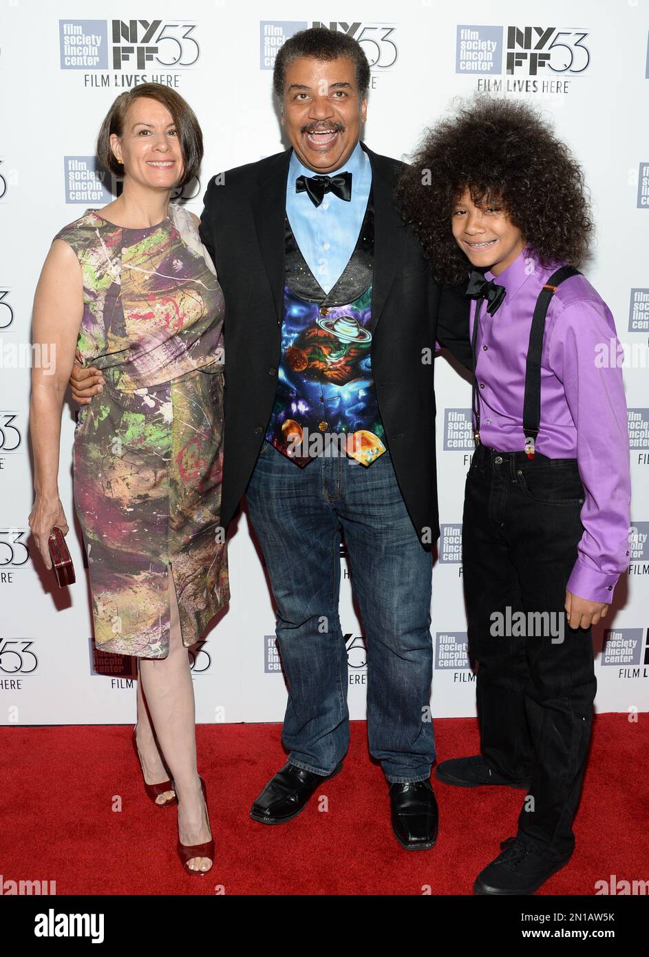 Astrophysicist Neil deGrasse Tyson with his wife Alice Young and son ...