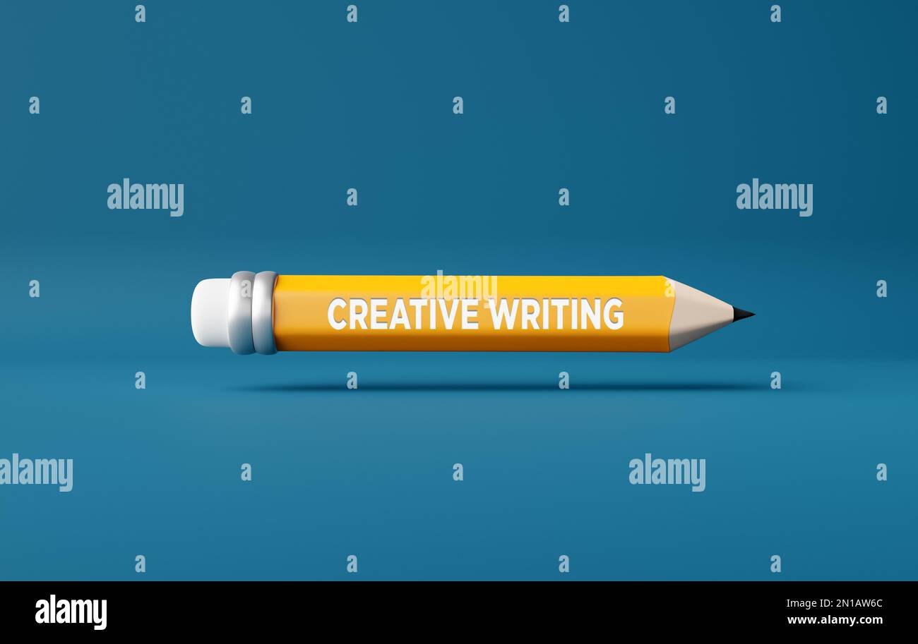 Creative writing concept. The word Creative Writing on a levitating ...