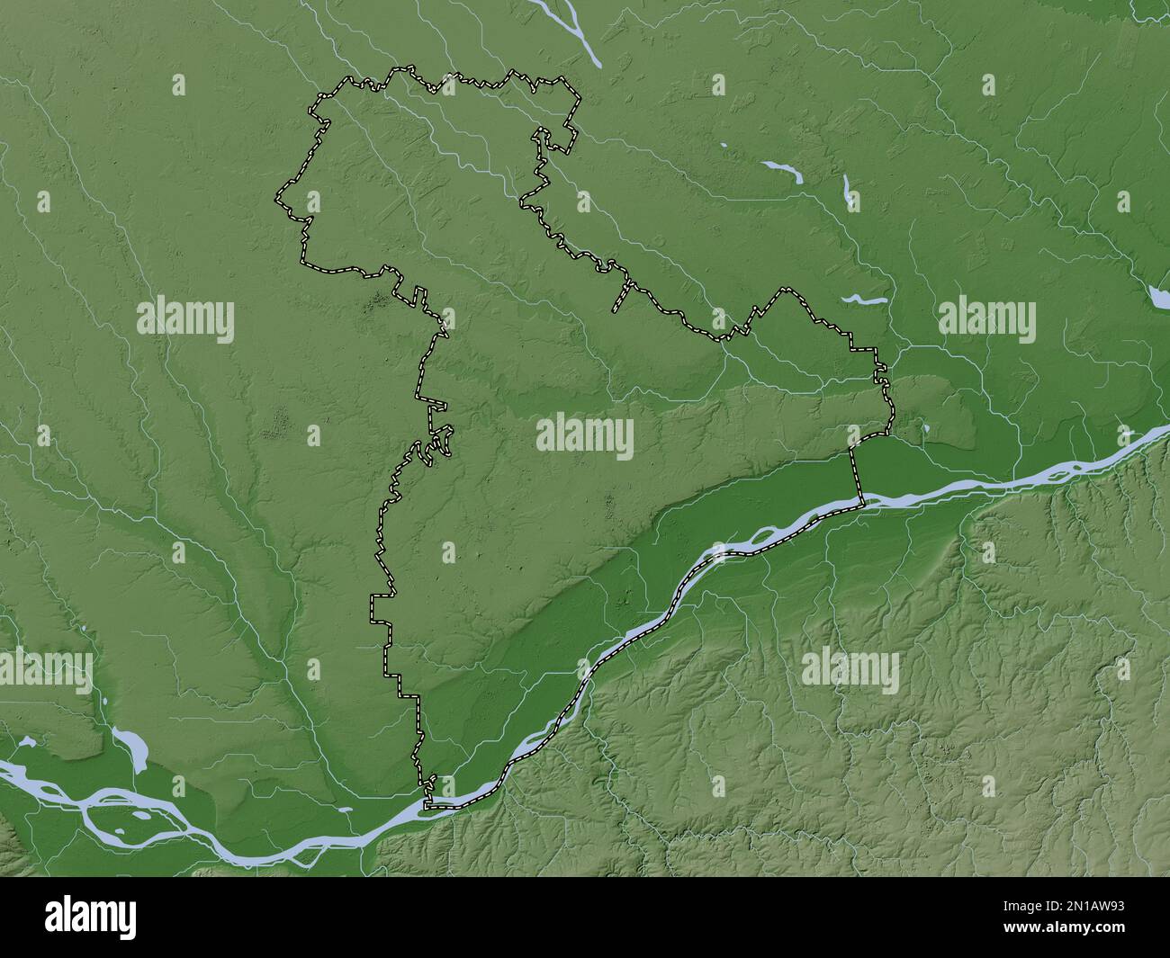 Giurgiu, county of Romania. Elevation map colored in wiki style with ...