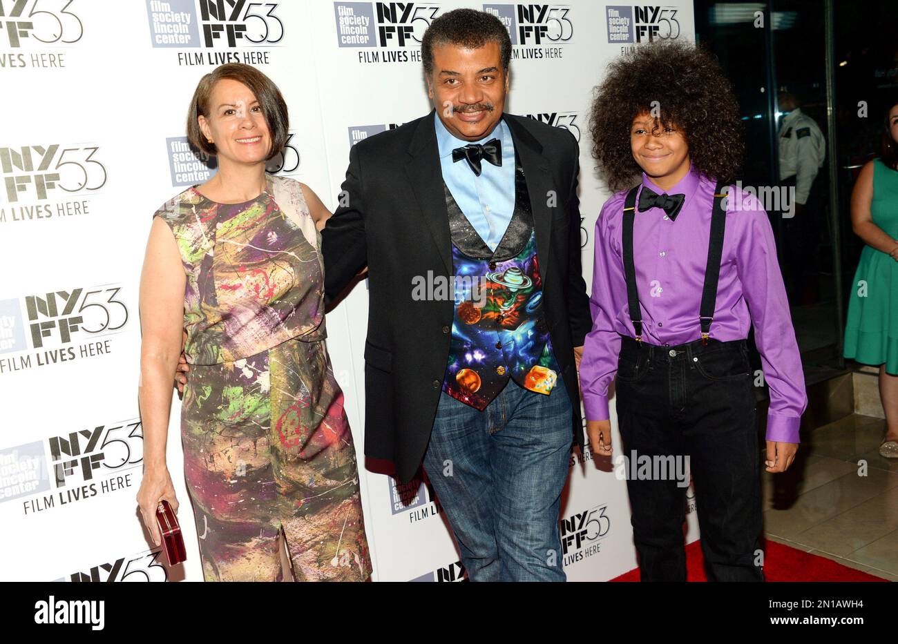 Astrophysicist Neil deGrasse Tyson with his wife Alice Young and son ...