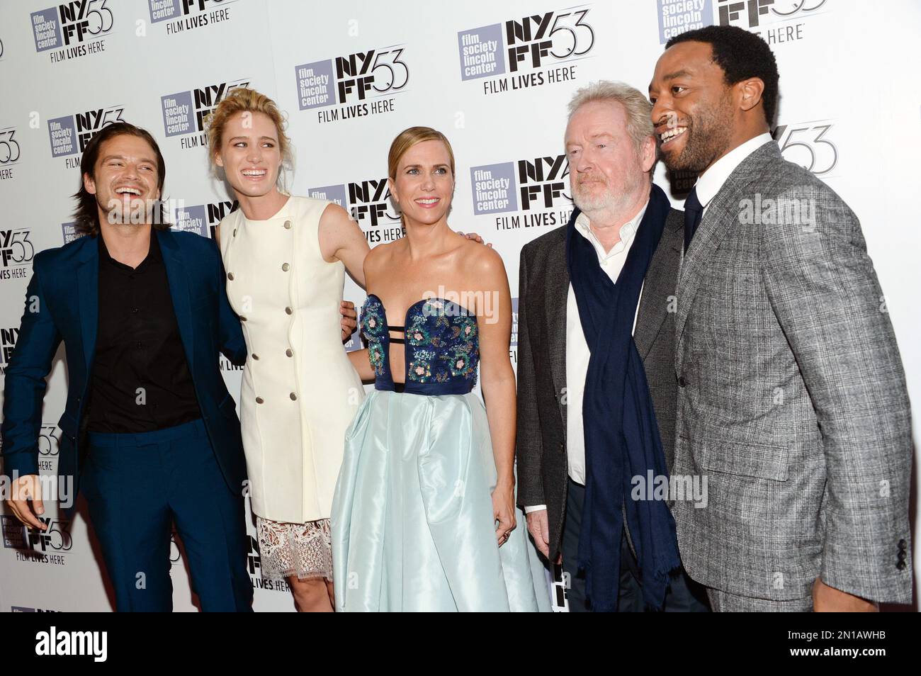 Actors Sebastian Stan, from left, Mackenzie Davis, Kristen Wiig ...