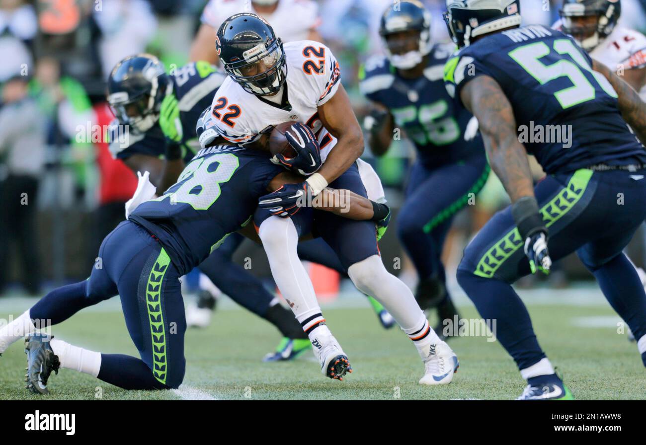 Seattle Seahawks defensive back Marcus Burley hits Chicago Bears ...