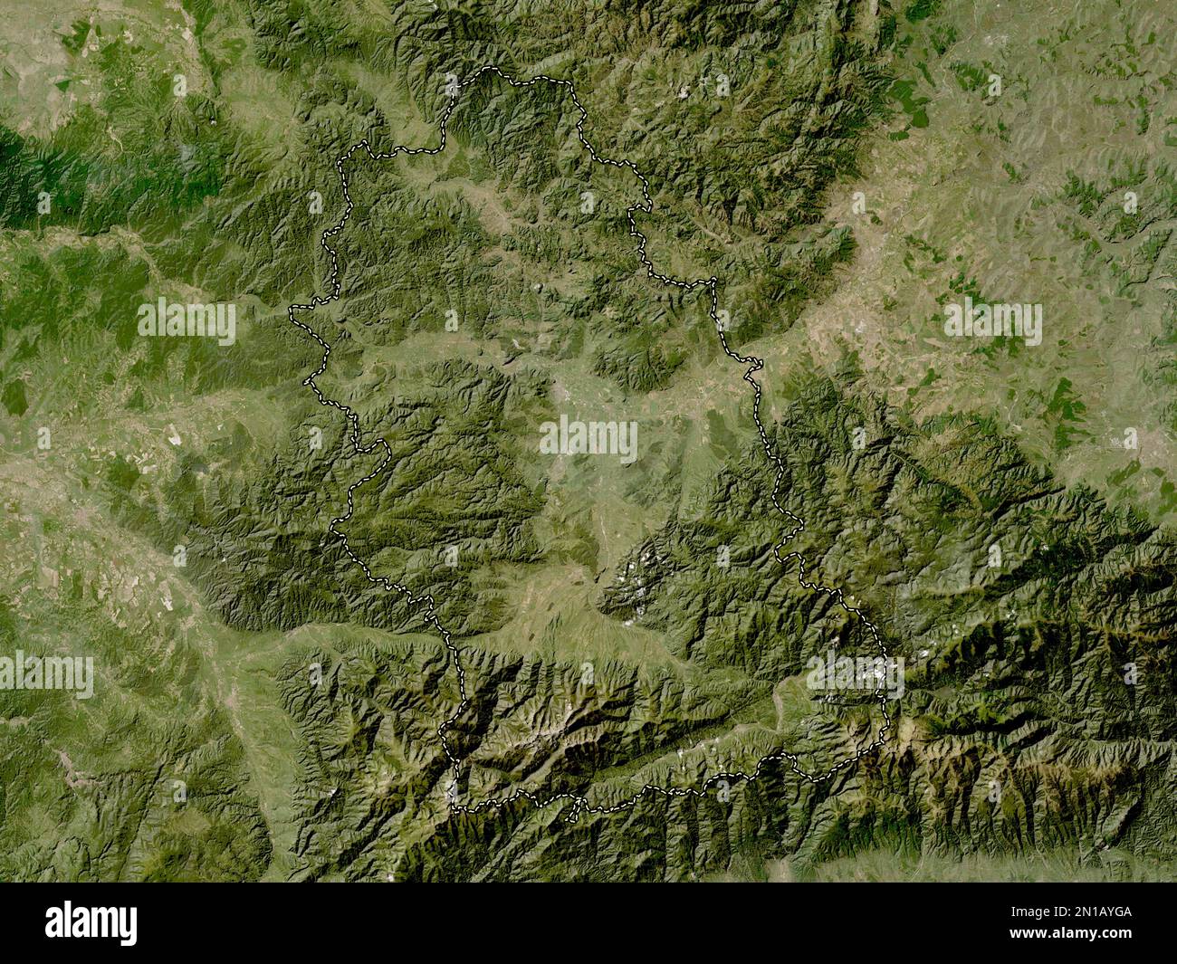 Hunedoara, county of Romania. Low resolution satellite map Stock Photo ...
