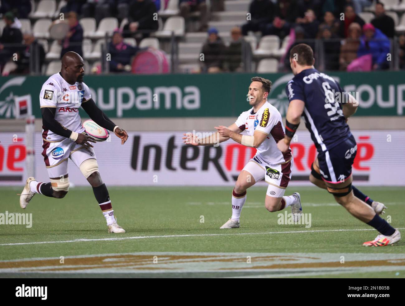 Zack Holmes of Bordeaux Begles during the French championship Top 14 ...