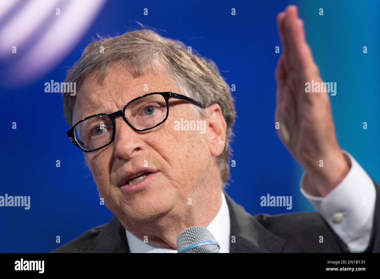 Bill Gates, philanthropist and co-founder of Microsoft, participates in ...