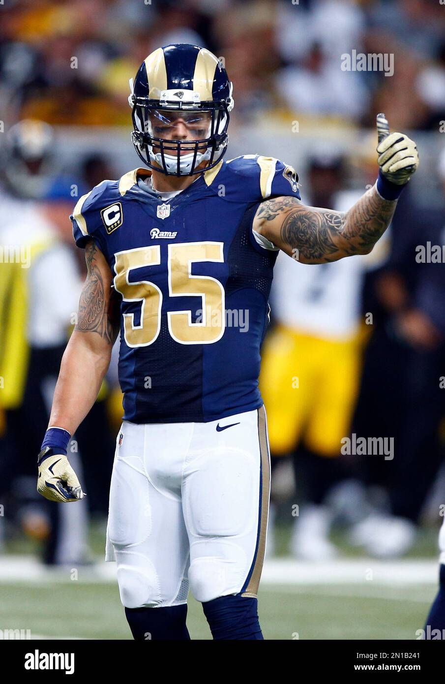 St. Louis Rams linebacker James Laurinaitis during the second quarter ...