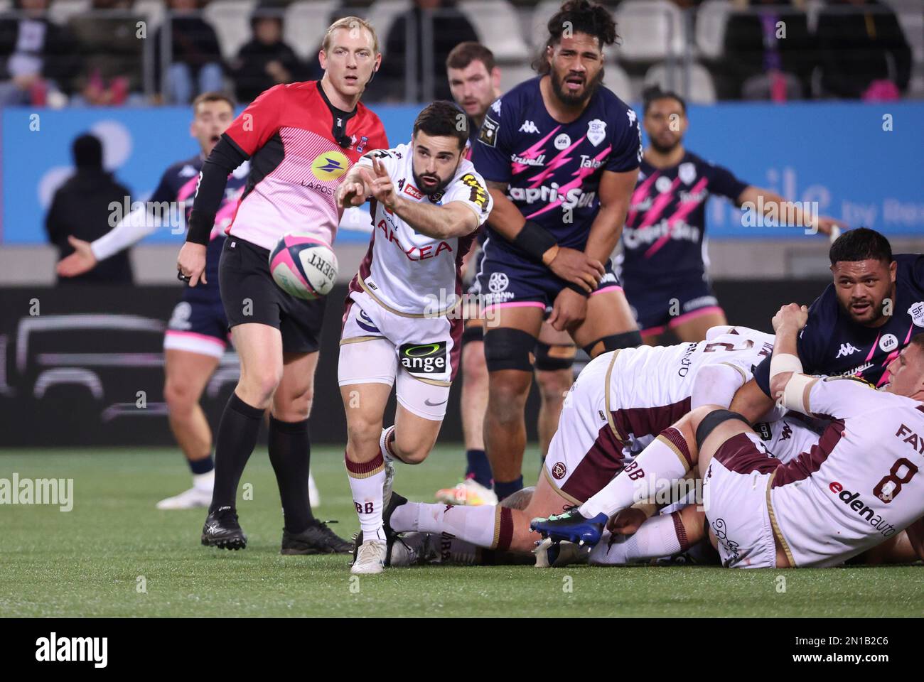 Jules Gimbert of Bordeaux Begles during the French championship Top 14 ...