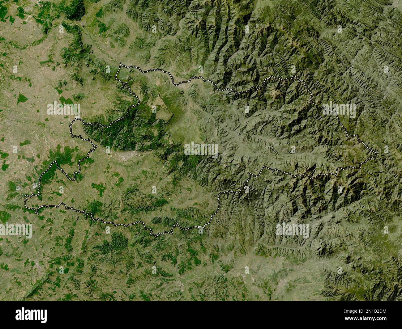 Maramures, county of Romania. Low resolution satellite map Stock Photo ...