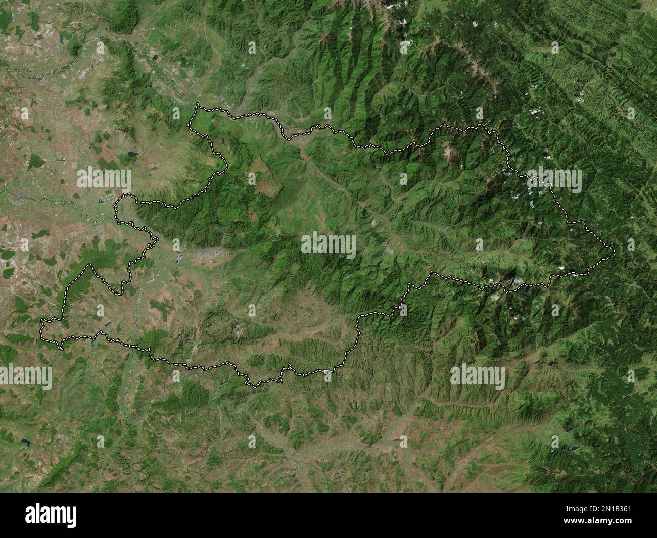 Maramures, county of Romania. High resolution satellite map Stock Photo ...