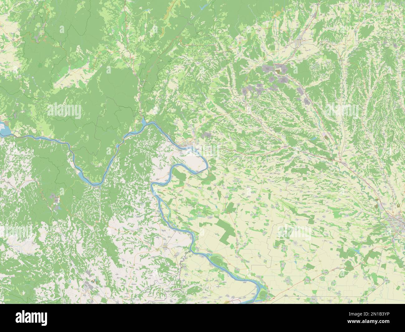 Mehedinti, county of Romania. Open Street Map Stock Photo - Alamy