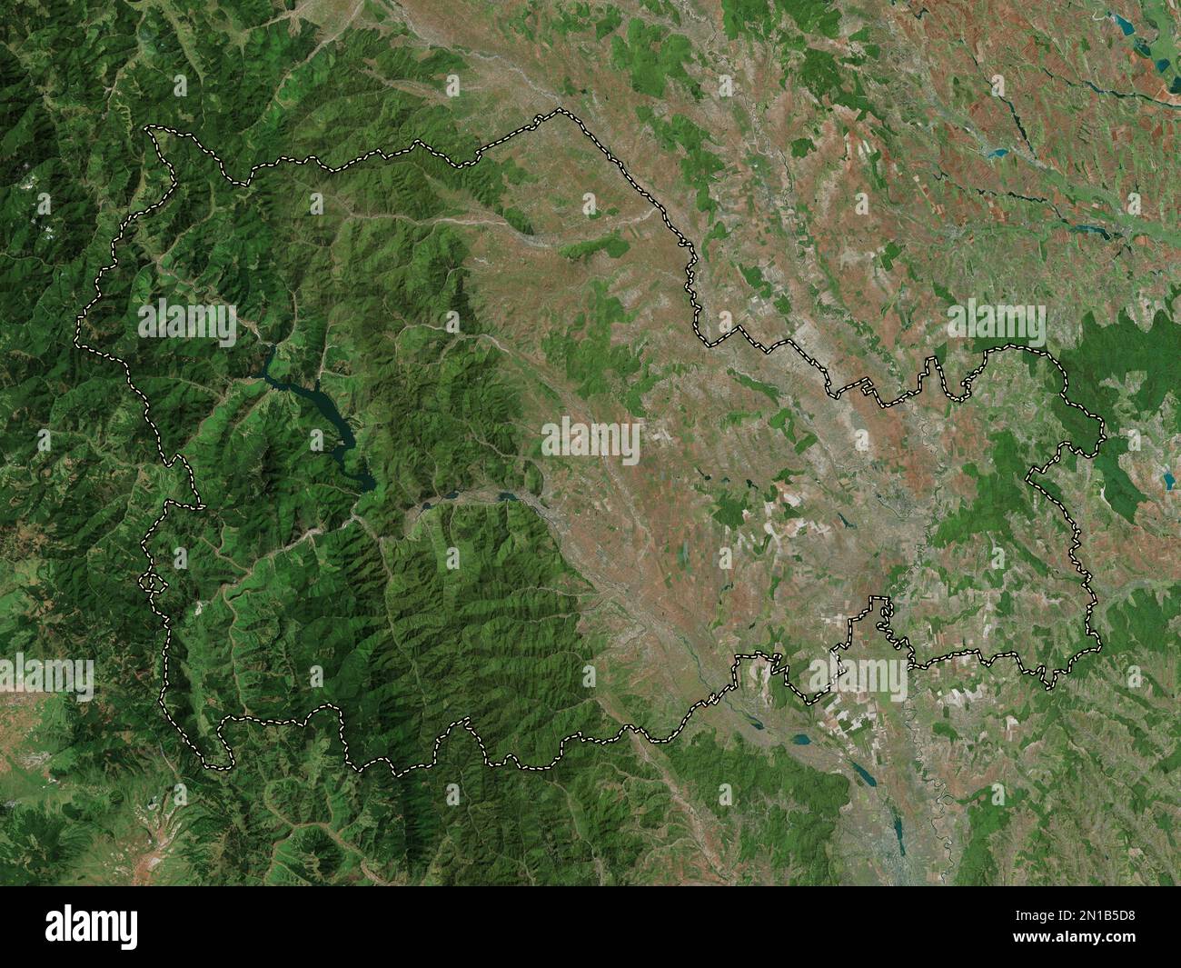 Neamt, county of Romania. High resolution satellite map Stock Photo - Alamy
